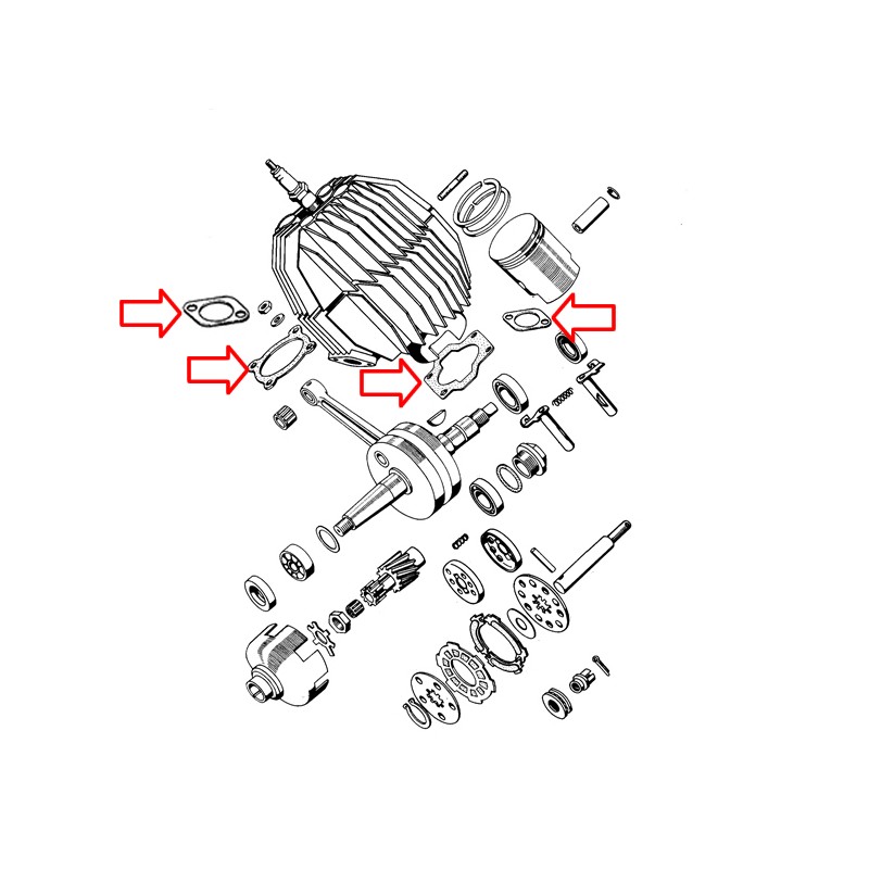 Tesnilo cilindra kpl. BT50 T15 Tomos