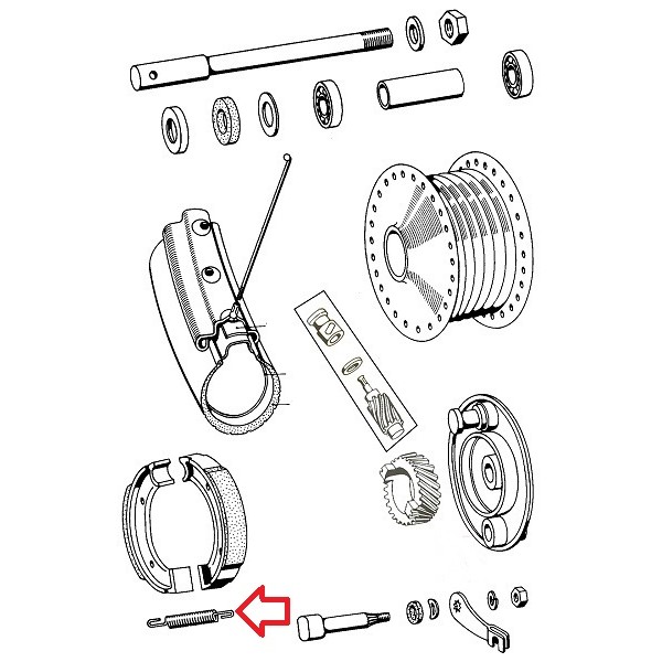 Vzmet zavorne obloge APN Tomos