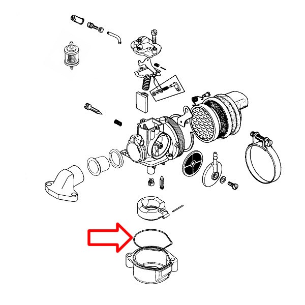 Tesnilo lončka Dellorto uplinjača Tomos