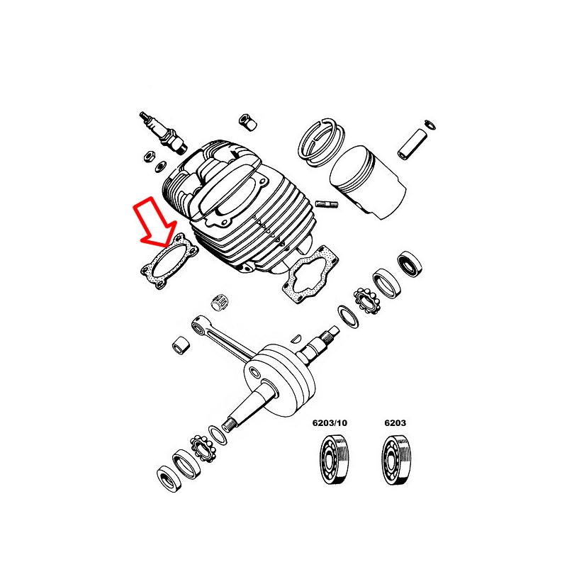 Tesnilo glave fi 38 mm or. A3,A35,A5,APN Tomos